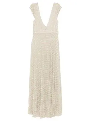 FORTE_FORTE Pleated Long Dress - White