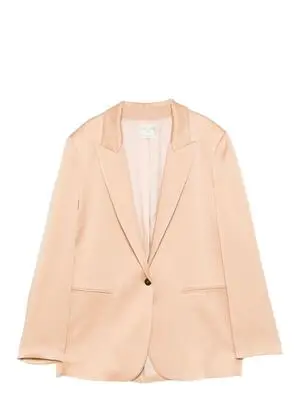 FORTE_FORTE Single-breasted Blazer Jacket - Beige