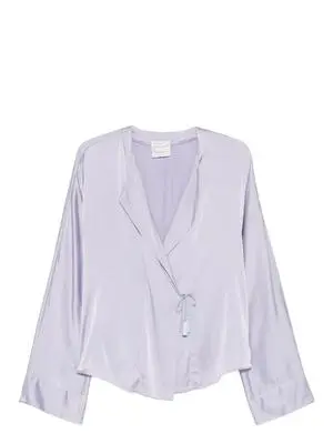 FORTE_FORTE Silk Satin Shirt - Purple