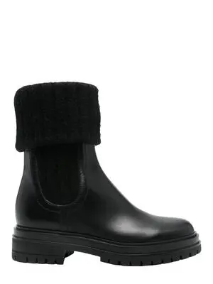 GIANVITO ROSSI Leather Chelsea Boots - Black