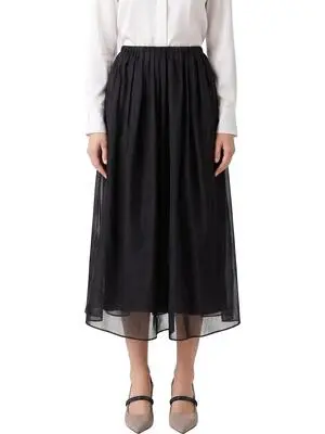 Brunello Cucinelli Midi Skirt - Black