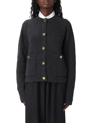 TOTEME Cardigan With Gold Button Detail - Grey