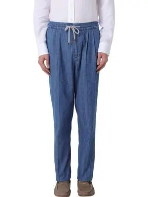 Brunello Cucinelli Pleated Drawstring Trousers - Blue