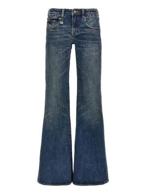 R13 Flare Leg Jeans - Blue