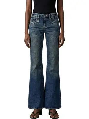 R13 Flared Jeans In Denim - Blue