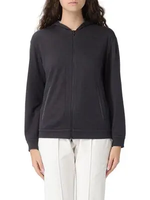 Brunello Cucinelli Full Zip Hooded Sweatshirt - Black