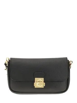 COCCINELLE Leather Shoulder Bag With Turn Lock - Black