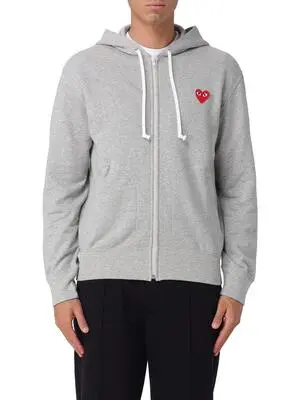 Play Comme Des Garcon Zip-up Hoodie - Grey