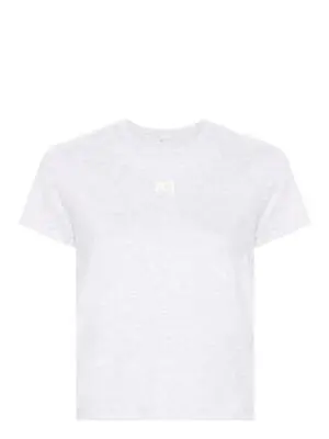 Alexander Wang Essential Jersey Puff Logo Shrunk Tee - White