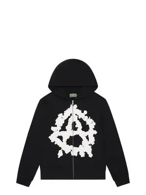 DENIM TEARS Anarchy Zip Hoodie - Black