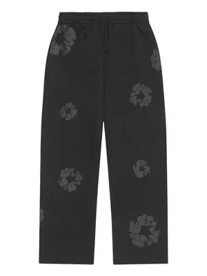 DENIM TEARS Mono Cotton Wreath Baggy Sweatpants Black