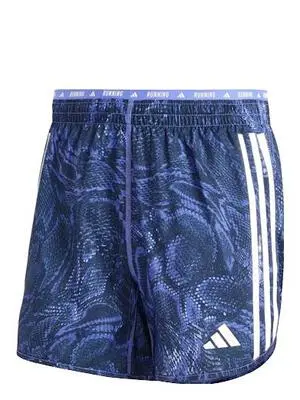 Adidas Own The Run Excite Allover Print Aeroready Shorts - Semi Cobalt Blue