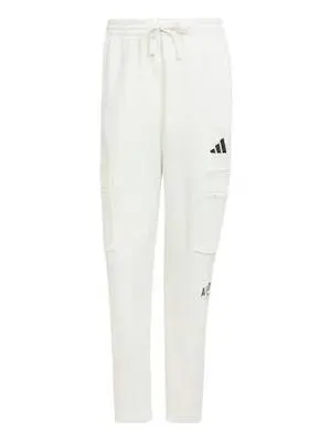 Adidas All Szn Fleece Graphic Loose Cargo Pants - Off White Black