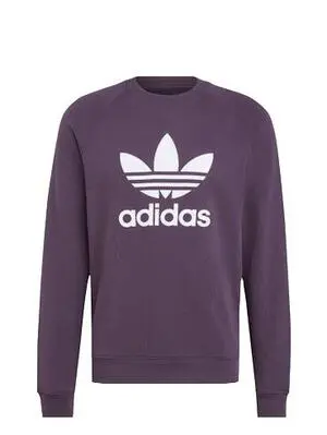 Adidas Adicolor Classics Trefoil Crewneck Sweatshirt - Aurora Black