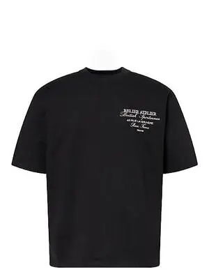 BELIER Atelier Logo-embroidered Cotton T-shirt - Black