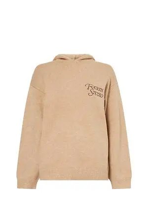 4TH & RECKLESS Logo-embroidered Knitted Hoody - Camel