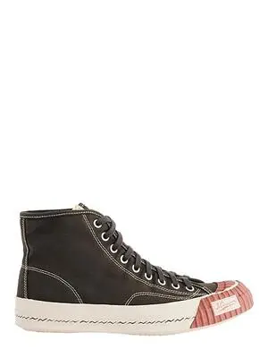 Visvim Skagway Hi Alta Canvas Trainers - Black