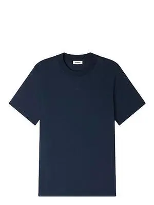 Sandro Short-sleeved Cotton-jersey T-shirt - Navy Blue