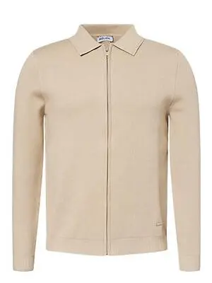 BELIER Knitted Zip-through Cardigan - Beige