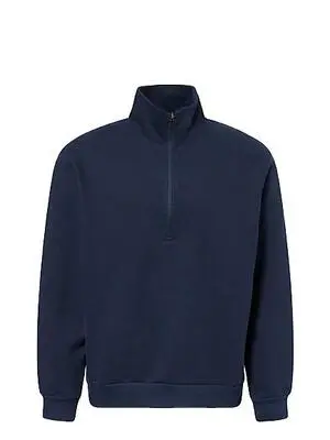 Lululemon Relaxed Fit Half-zip Cotton-blend Sweatshirt - True Navy
