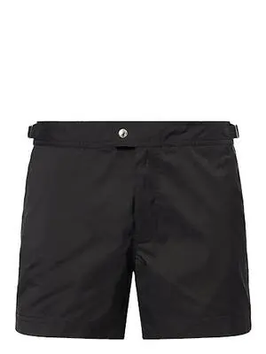 TOM FORD Mid-rise Swim Shorts With Contrast Piping - Black&white