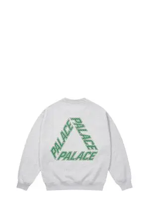 PALACE Collegiate P3 Crew - Grey Marl