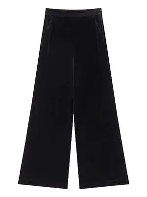 OMNES Livia Wide-leg High-rise Trousers - Black