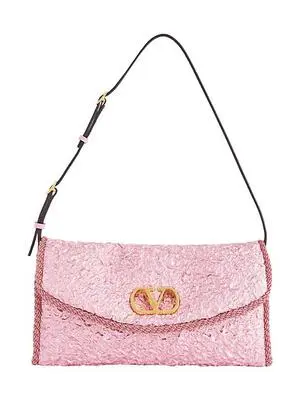 Valentino Garavani Devain Small Jacquard Shoulder Bag - Rosa