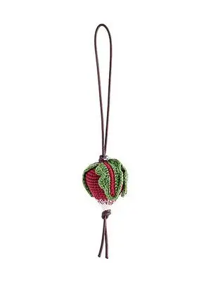 JW Anderson Hand-crocheted Radish Bag Charm - Burgundy