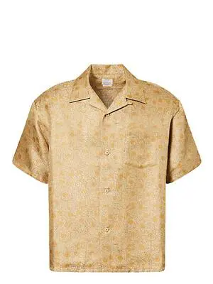 Visvim Crosby Floral-print Silk-blend Shirt - Beige