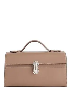 Savette Symmetry Pochette Leather Top-handle Bag - Taupe
