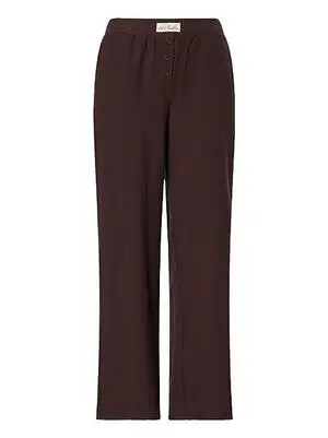 4TH & RECKLESS Zoey Pointelle Trousers - Chocolate