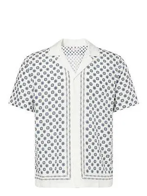 Orlebar Brown Maitan Luminis Printed Woven Shirt - White Sand