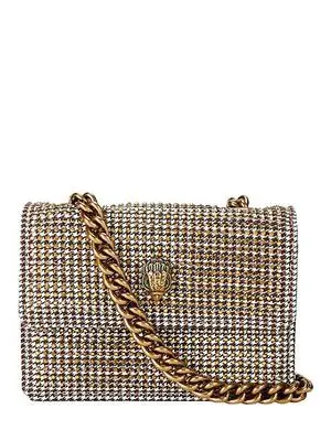 Kurt Geiger Kensington Micro Woven Cross Body Bag - Beige