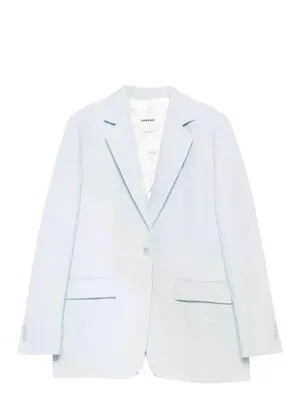Sandro Sequined Striped Blazer - Blue