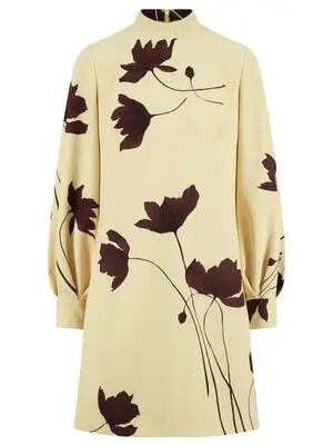 Lela Rose Printed Crepe Elizabeth Dress - Floral