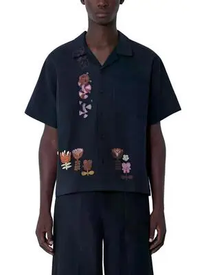 STORY MFG. Floral-motif Shirt - Black