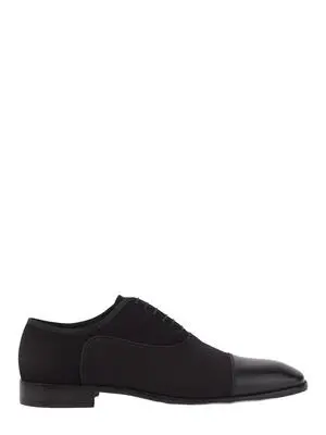 CHRISTIAN LOUBOUTIN Greggory Leather-trimmed Oxford Shoes - Black