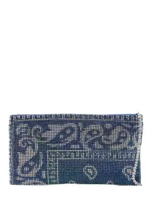 Benedetta Bruzziches Crystal-embellished Cross Body Bag - Blue