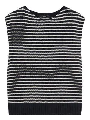 Max Mara Cotton-blend Gilet - Navy