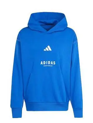 Adidas All Szn Fleece Graphic Hoodie - Royal Blue Off White