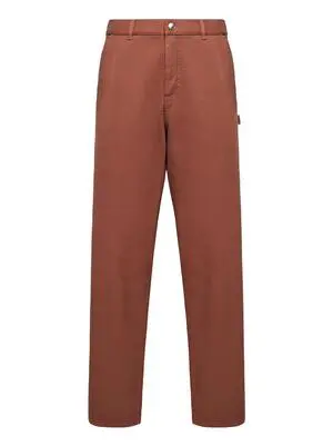 Moncler Cotton Blend Gabardine Cargo Pants - Brown