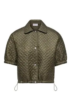 Moncler Floral-quilted Padded Shirt - Green