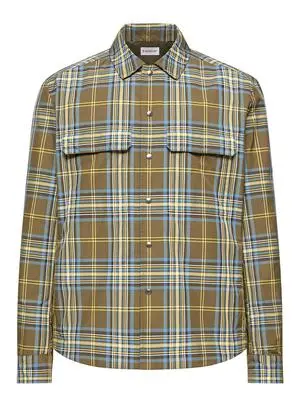 Moncler Monogram Checked Shirt Jacket - Green