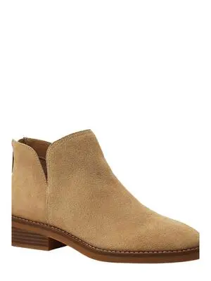 LANDS' END Ankle Booties - Warm Almond Suede