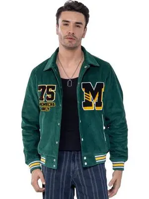 MEMBERS ONLY Corduroy Varsity Jacket - Green