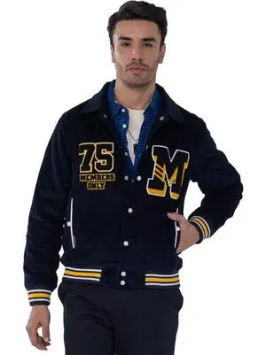 MEMBERS ONLY Corduroy Varsity Jacket - Navy