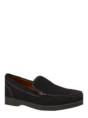LANDS' END Essential Suede Loafers - Espresso