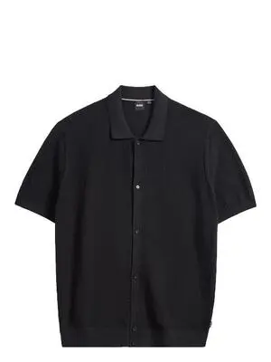 BOSS Iseppo Short Sleeve Cardigan - Black