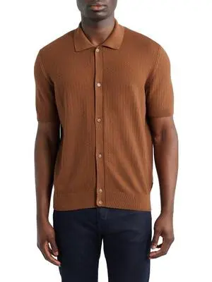 BOSS Iseppo Short-sleeve Cardigan - Medium Brown